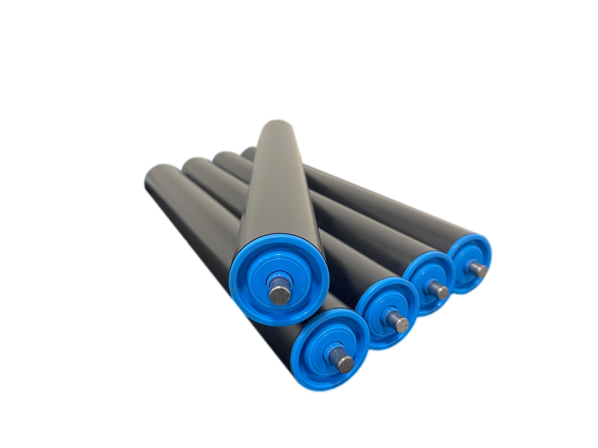 50mm PVC Conveyor Rollers Black Plastic (10mm Spring-Loaded) 15Kgs ...