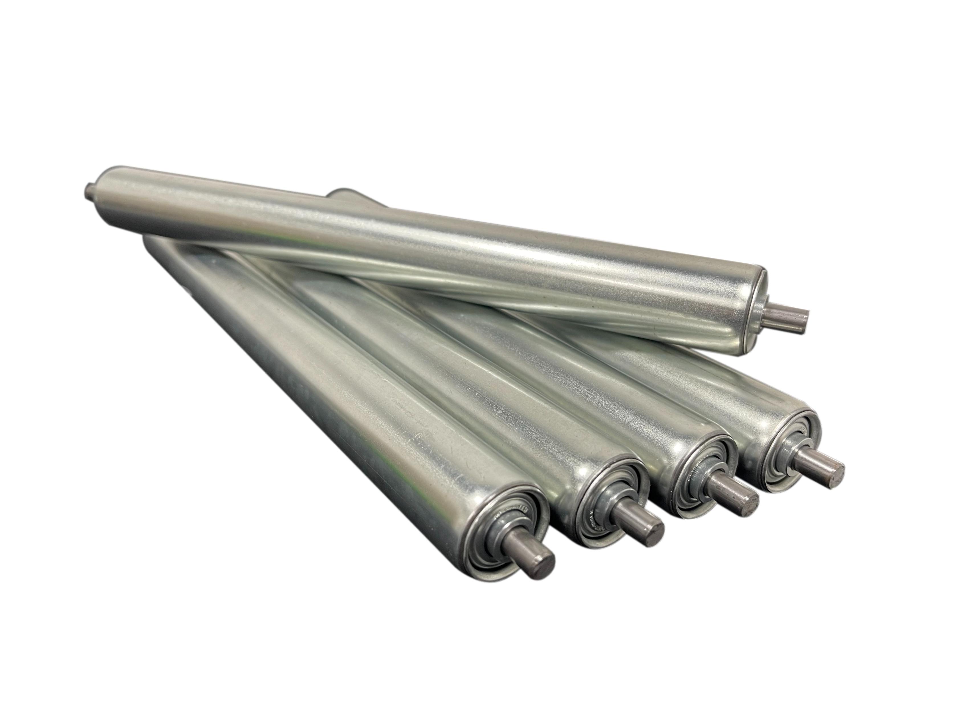 30mm BZP Steel Conveyor Rollers (8mm Spring-Loaded) 30Kgs