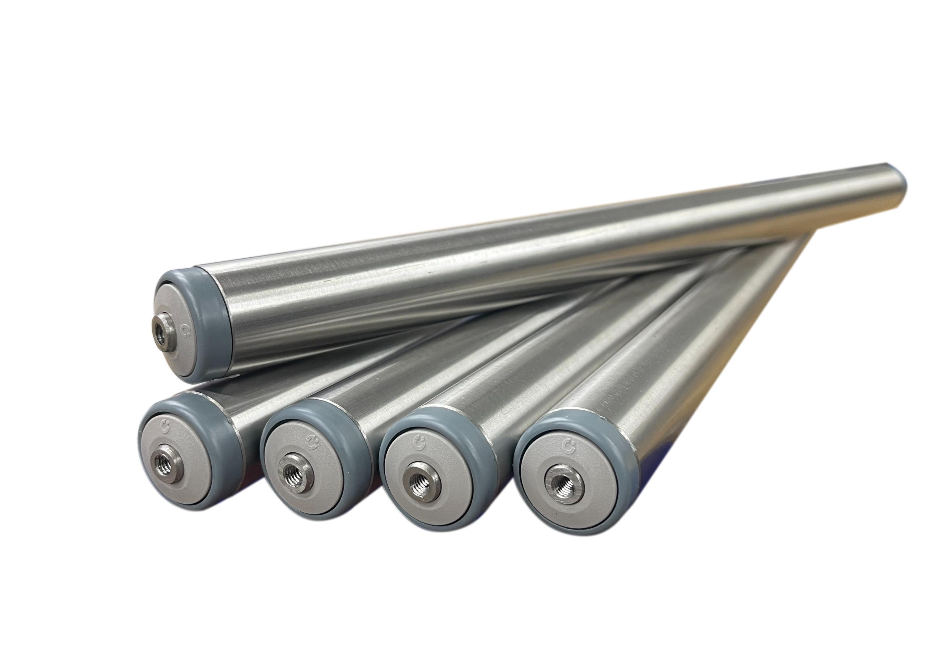 30mm BZP Steel Conveyor Rollers (M6 Female Thread) 7Kgs