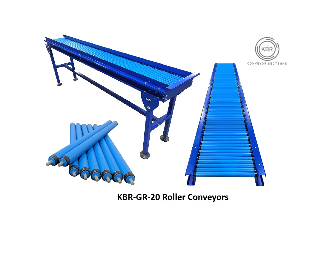 KBR-GR-20 Complete 3m Gravity Conveyor - 7kg PVC Rollers